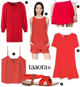 Couleur rouge printemps-été 2015 : Ba&sh, The Kooples, Mango, Naf Naf ...