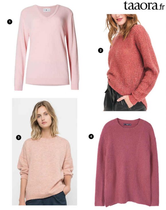 4 pulls roses en maille douce pour l'automne-hiver 2016-2017 - Taaora ...