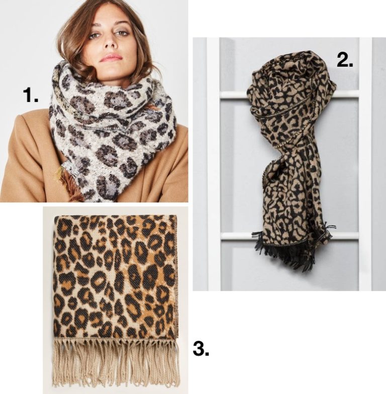 3 écharpes imprimé léopard tendances - Taaora - Blog Mode, Tendances, Looks