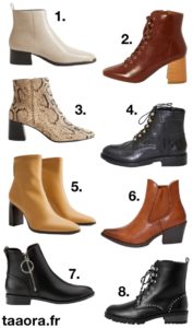 Bottines automne/hiver 2021 à moins de 50€ - Taaora - Blog Mode ...