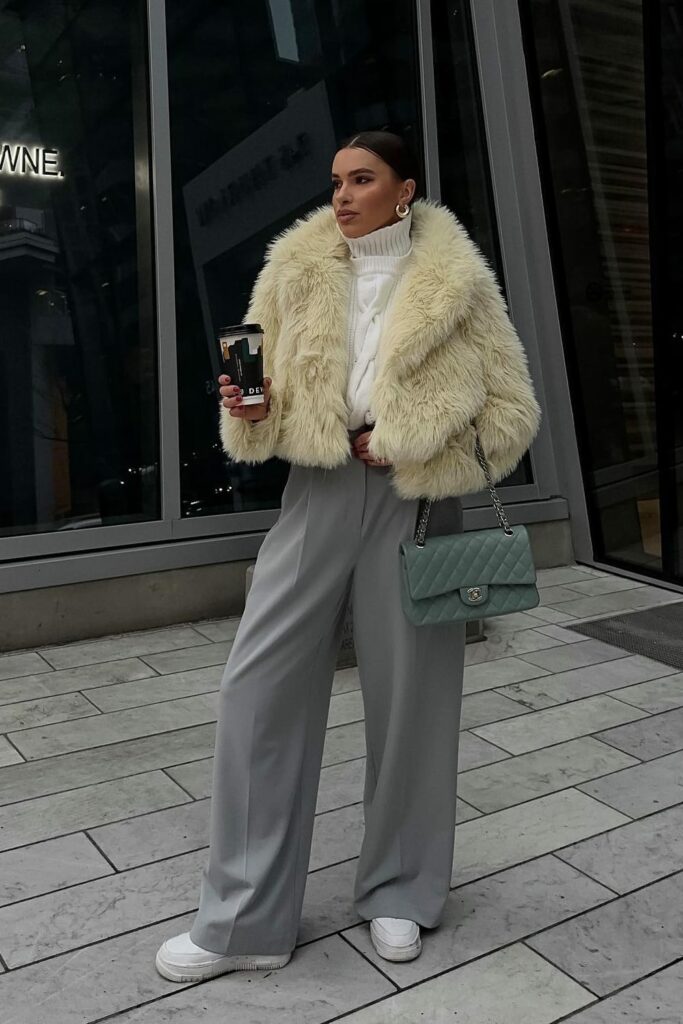 Pantalon large gris : idées tenues hiver - Taaora - Blog Mode ...