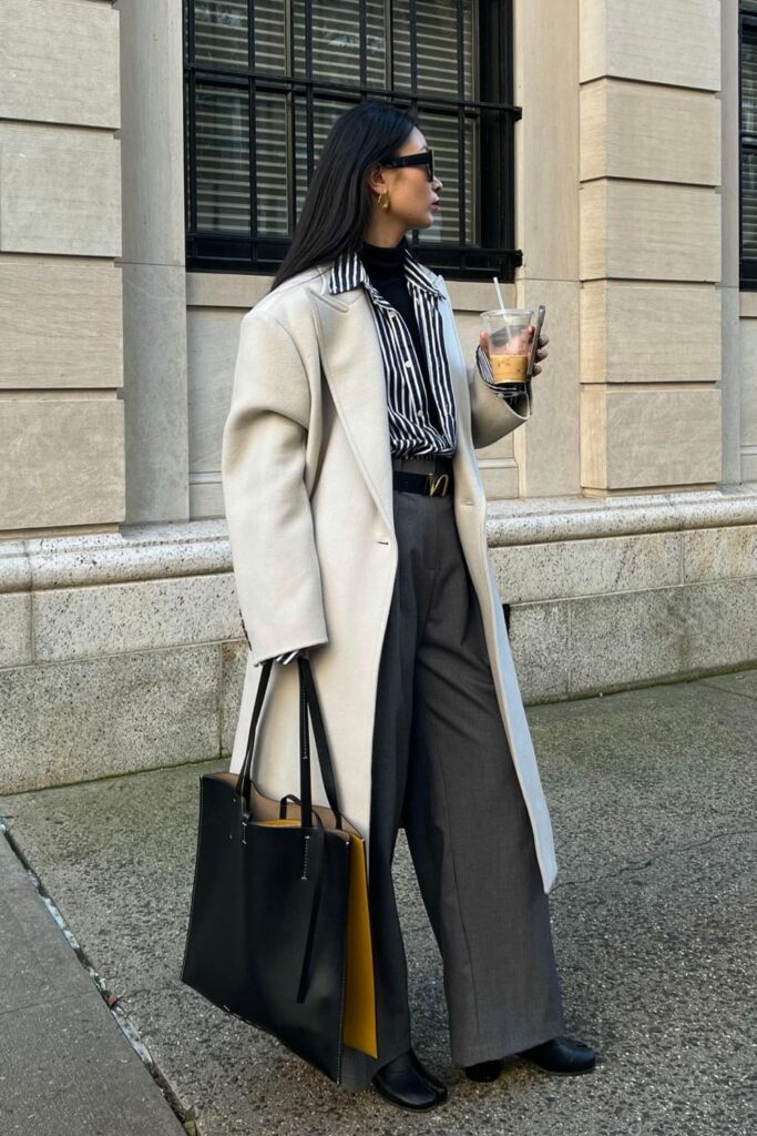 Pantalon large gris : idées tenues hiver - Taaora - Blog Mode ...