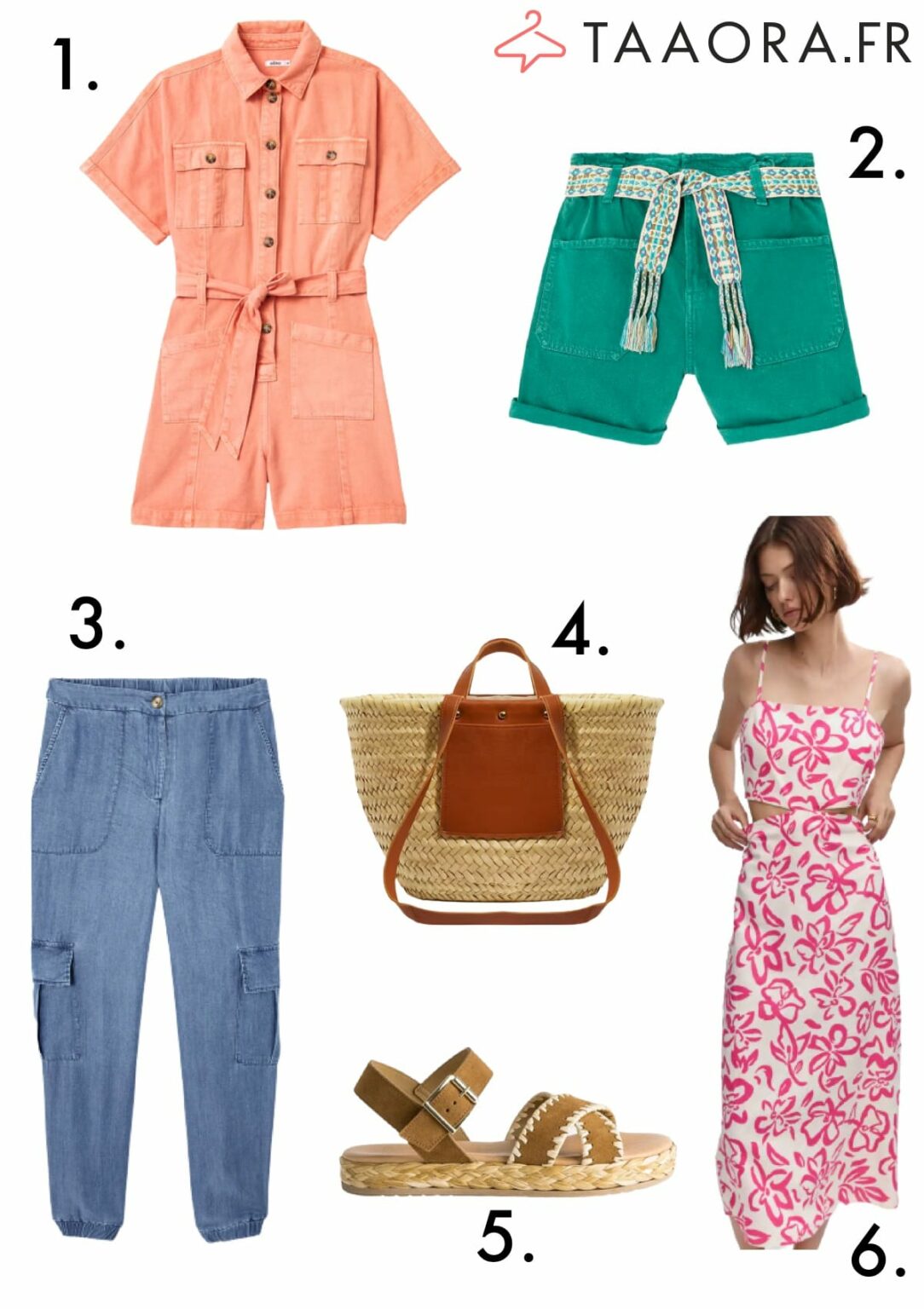 Pièces mode de la semaine : combishort orange, short turquoise ...