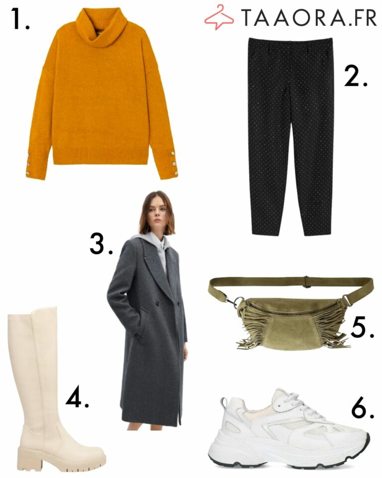 Pièces mode de la semaine : pull col roulé, pantalon strassé, bottes ...