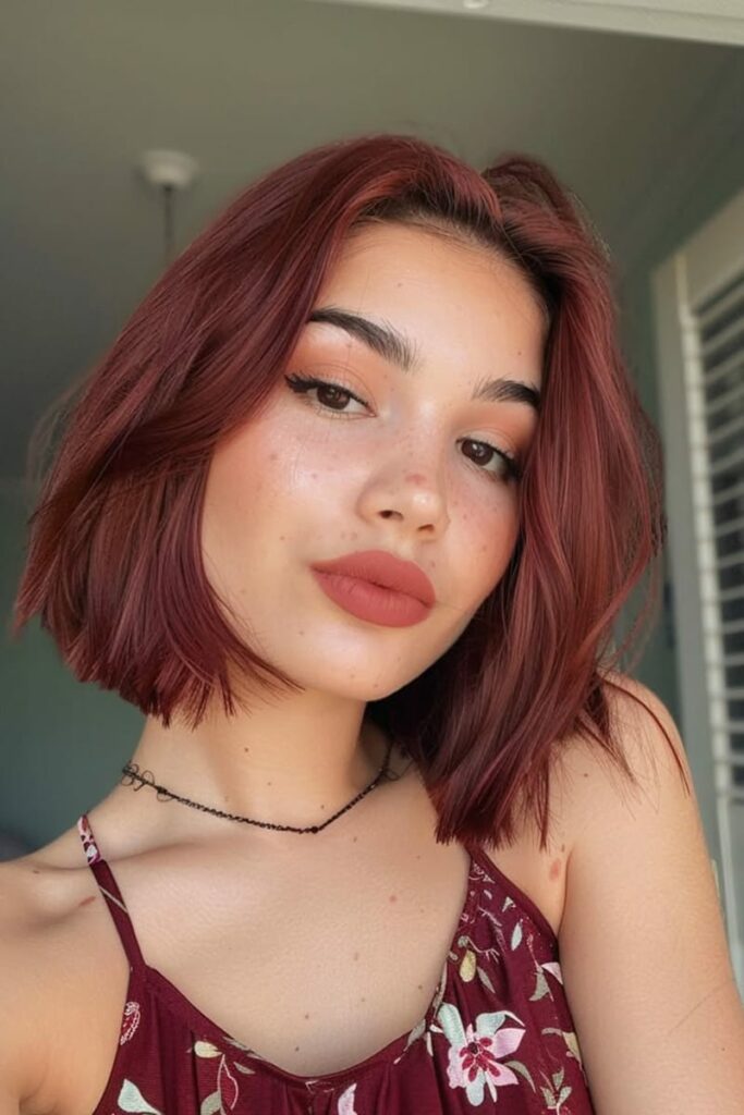 Cheveux rouge cerise : 10 idées de coupes pour adopter cette tendance ...