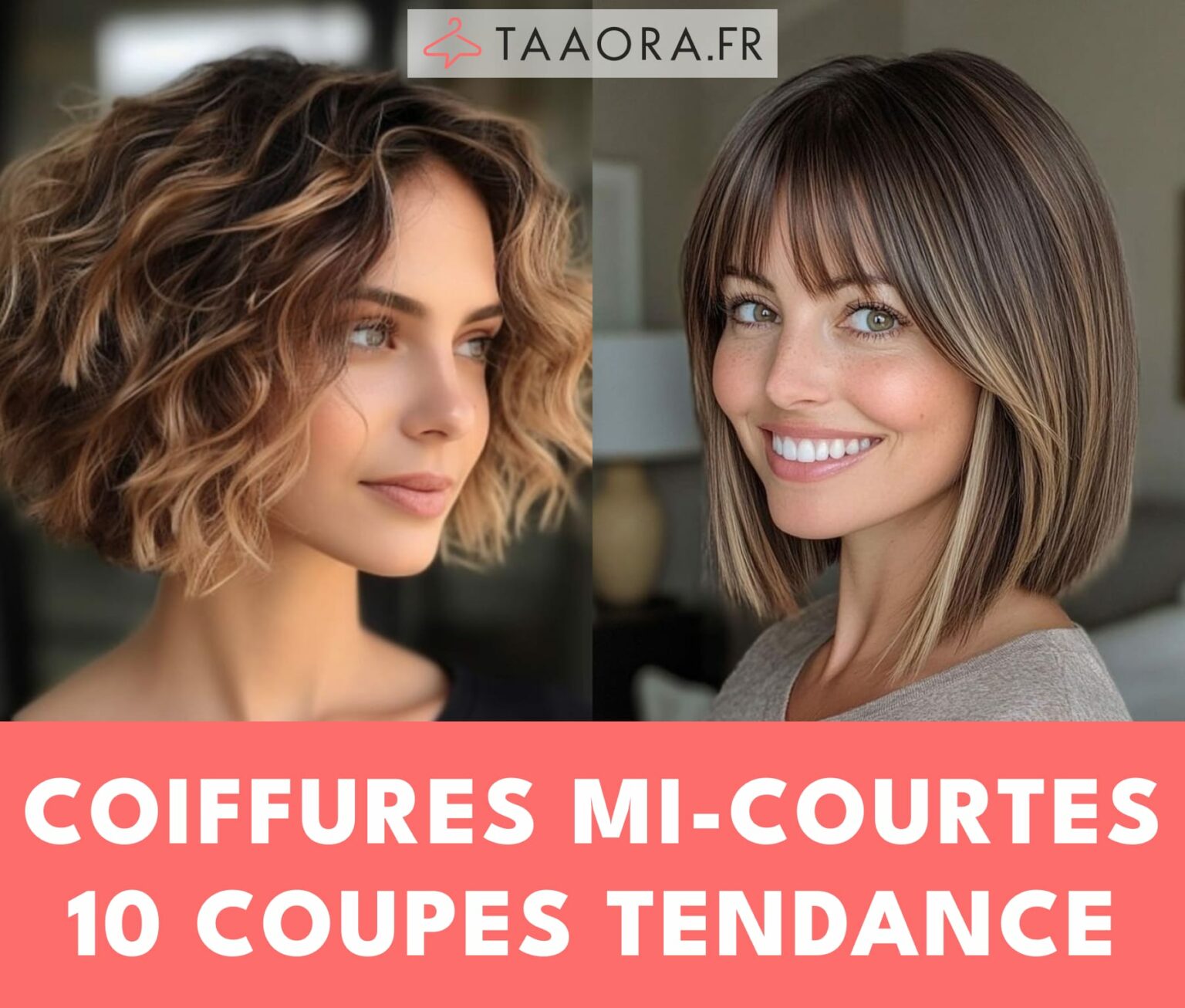 Coiffures mi-courtes femme 2025 : 10 coupes tendance pour tous types de ...